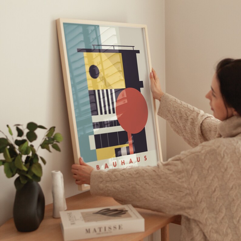 Bauhaus, Architectural Poster, Modern Building Art Print, Minimalism ...