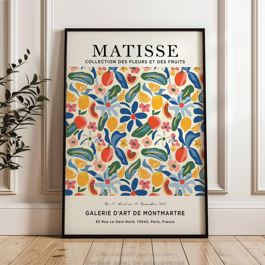 Henri Matisse Floral Print, Exhibition Poster, Wall Art, Colourful ...