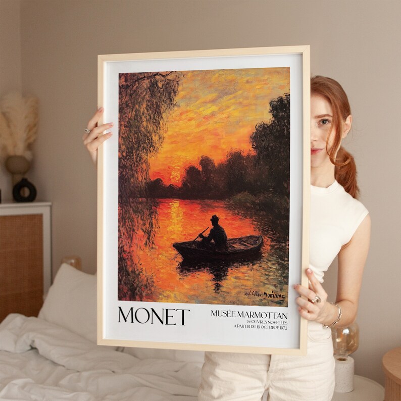 Claude Monet Poster, Monet Exhibition Print, Vintage Home Decor, Monet ...