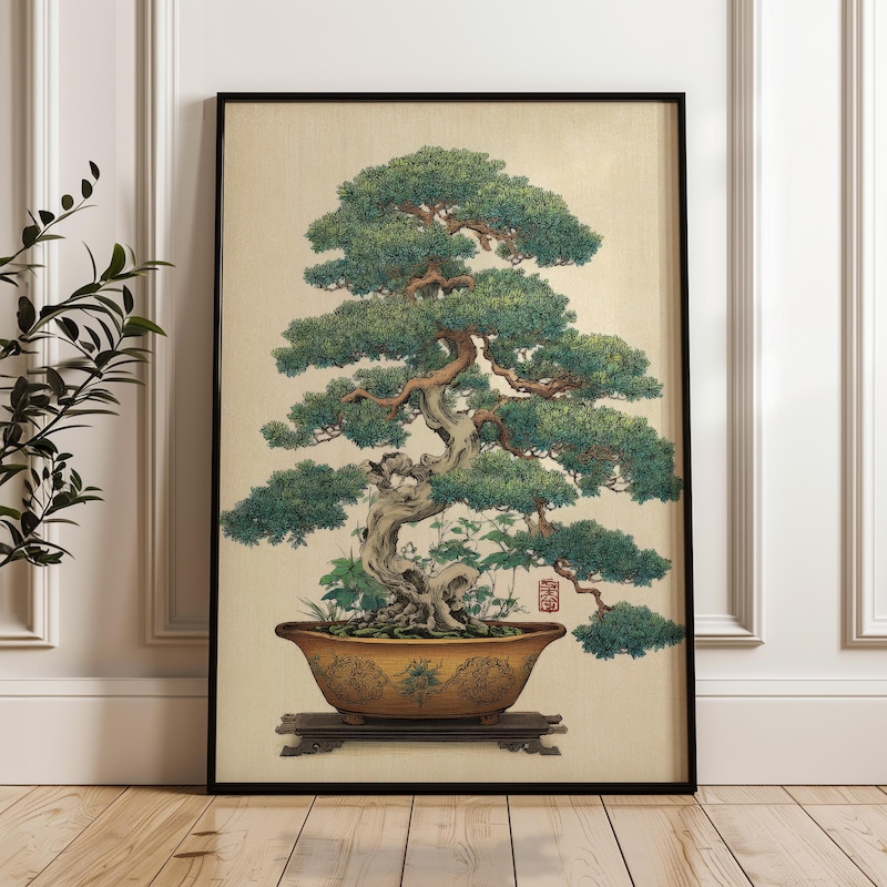 Japanese Bonsai Wall Prints - Etsy
