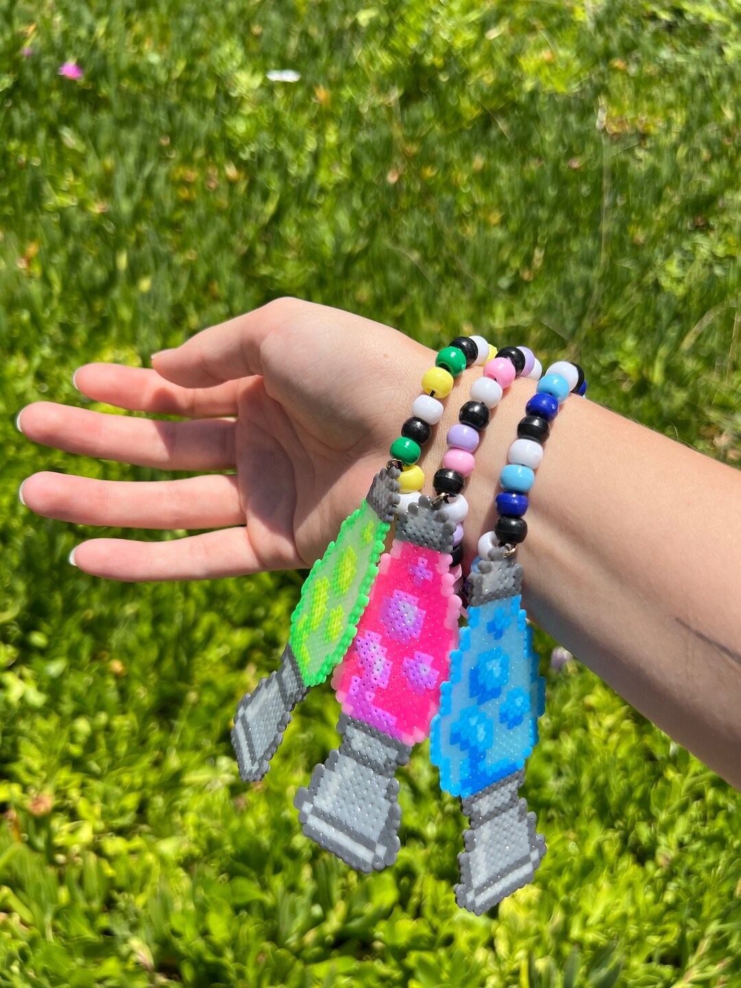 Lava Lamp Perler Bead Kandi Bracelet: Rave Festival Jewelry - Etsy