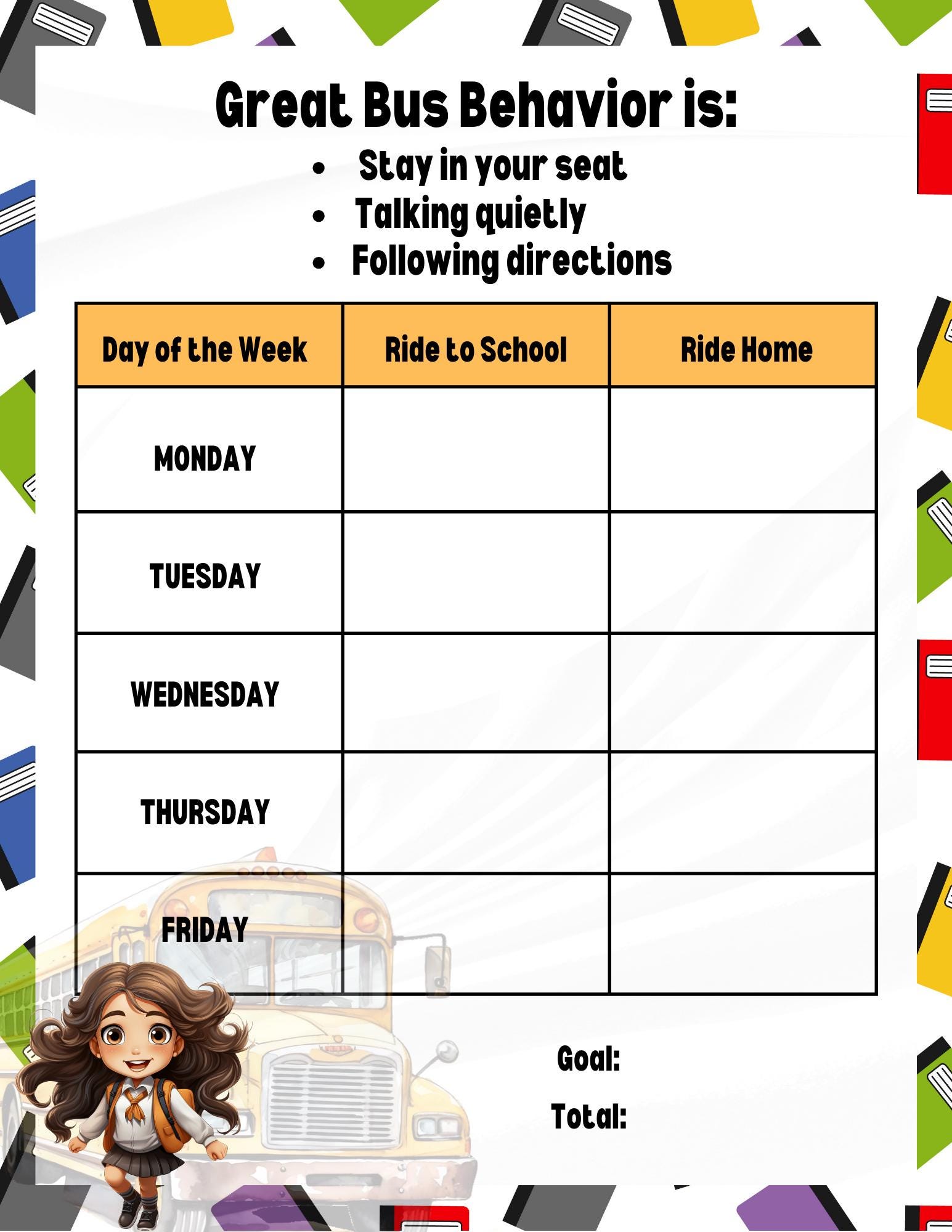 Bus Driver Printable Sheets - Etsy