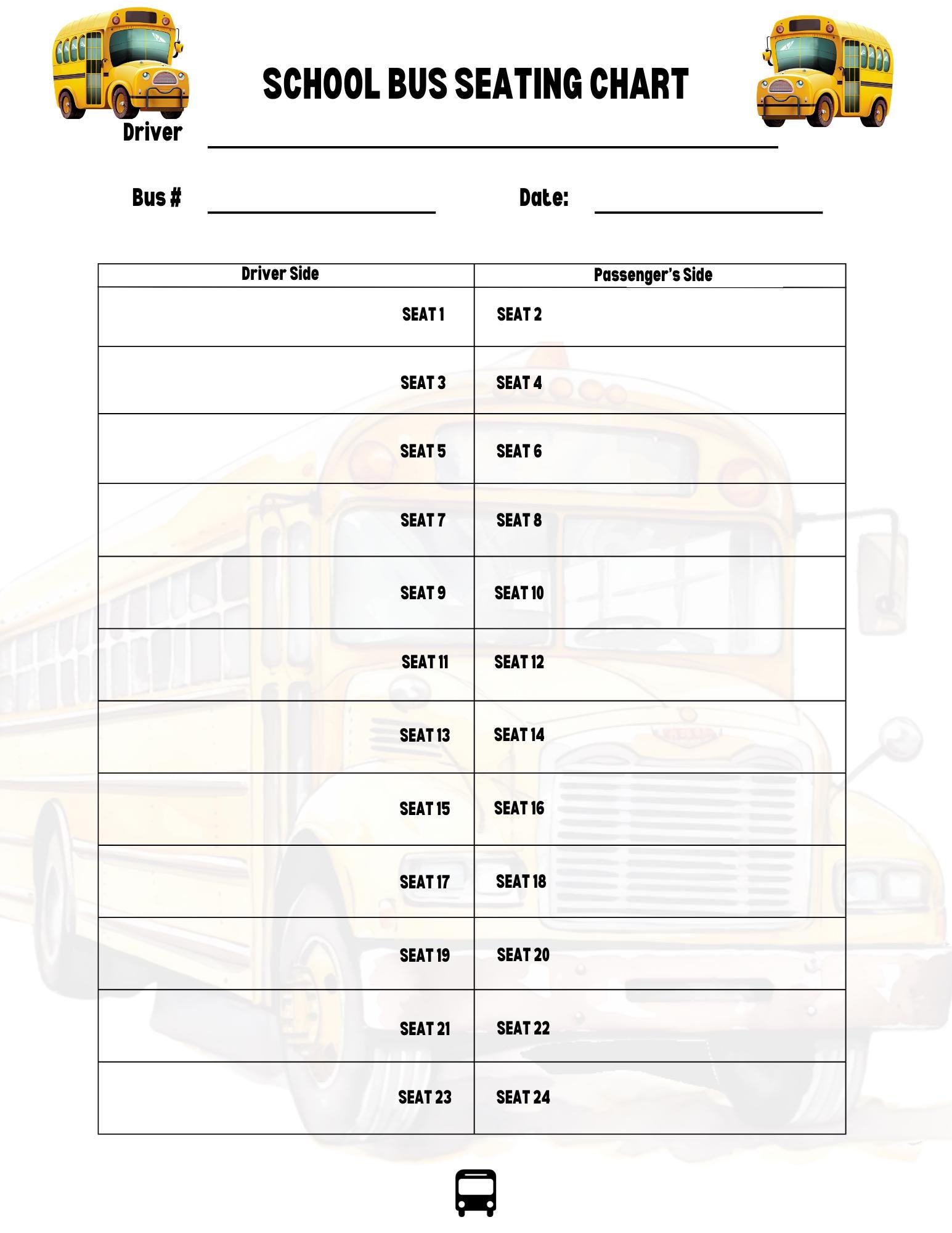 Bus Driver Printable Sheets - Etsy