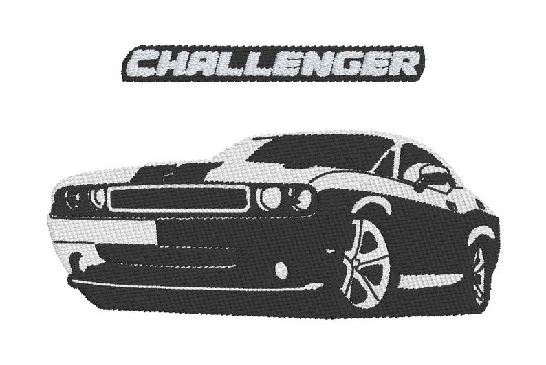 Dodge Challenger Embroidery Muscle Car - Etsy