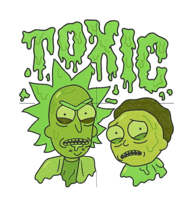 Toxic Rick and Morty Slime Embroidery - Etsy