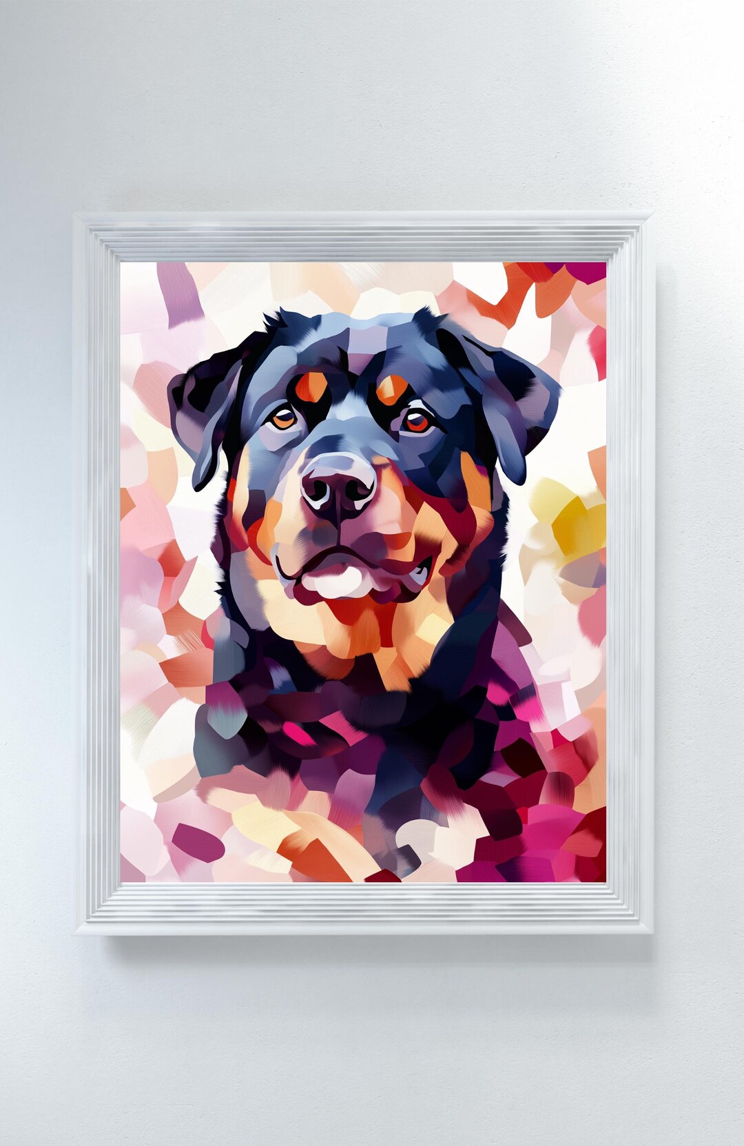 Rottweiler Painting, Digital Download, Rottweiler Art Print, Dow Owner ...