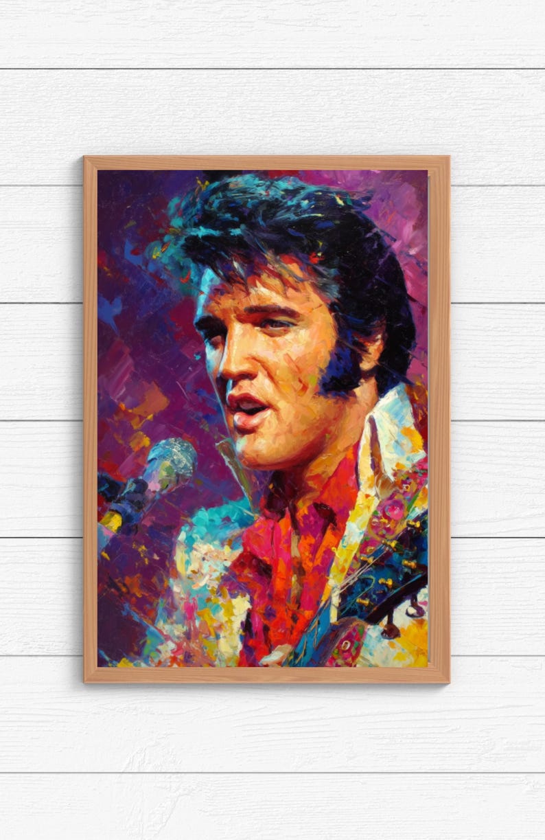 Elvis Presley Oil Painting Digital Download Wall Art - Etsy