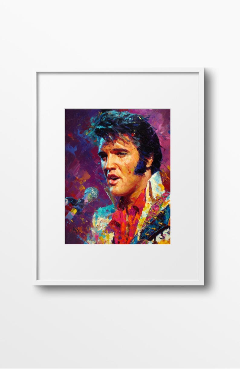 Elvis Presley Oil Painting Digital Download Wall Art - Etsy