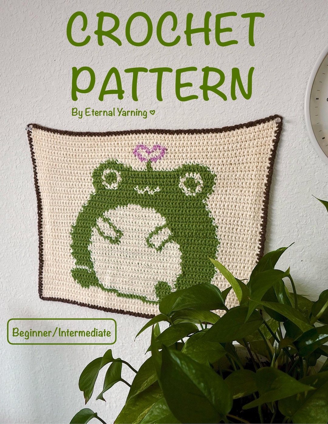 Frog Crochet Tapestry PATTERN | Wall Art (PDF Pattern) - Etsy