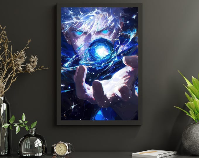 Gojo Satoru Jujutsu Kaisen Unframed Anime Poster, Japanese Anime, Gift ...