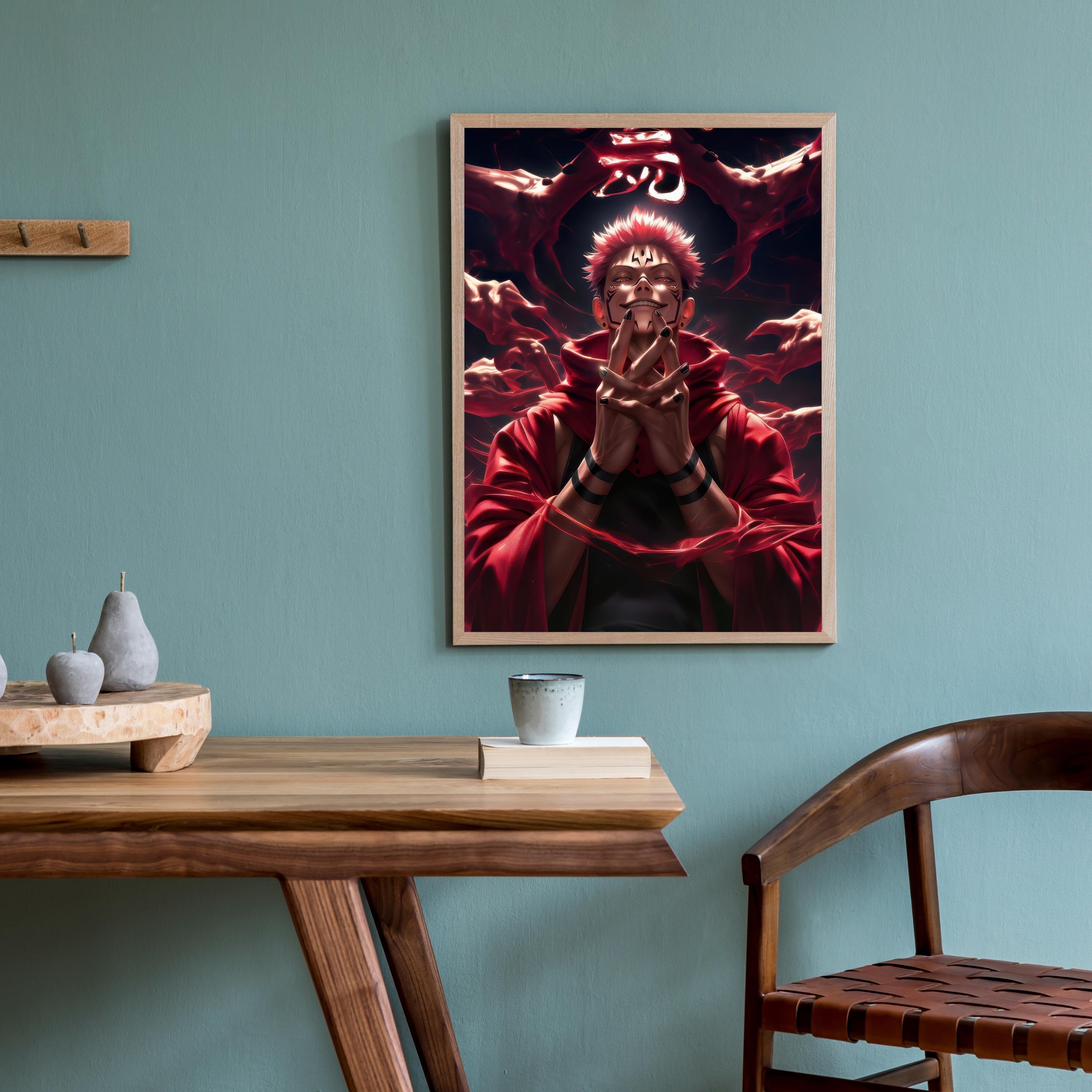 Sukuna Portrait Jujutsu Kaisen Anime Poster | Wall Art for Anime Fans ...