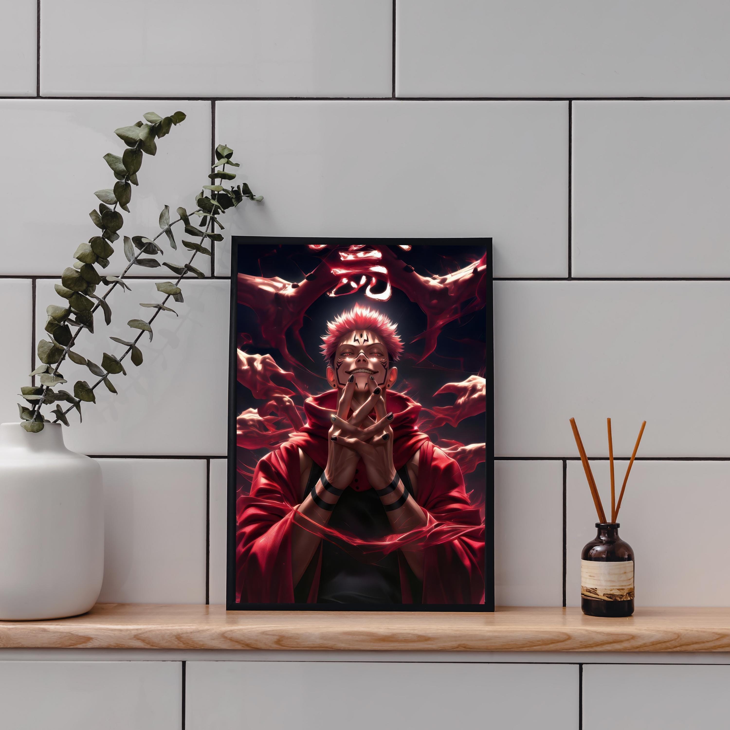Sukuna Portrait Jujutsu Kaisen Anime Poster | Wall Art for Anime Fans ...