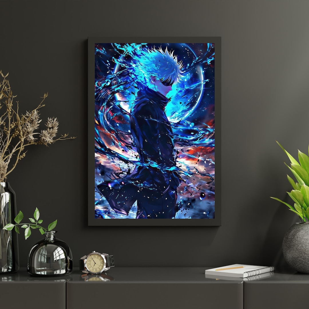 Satoru Gojo Jujutsu Kaisen Portrait Poster | Premium Matte Anime Wall ...