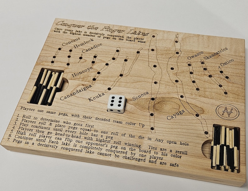 Conquer the Finger Lakes Peg Game - Etsy