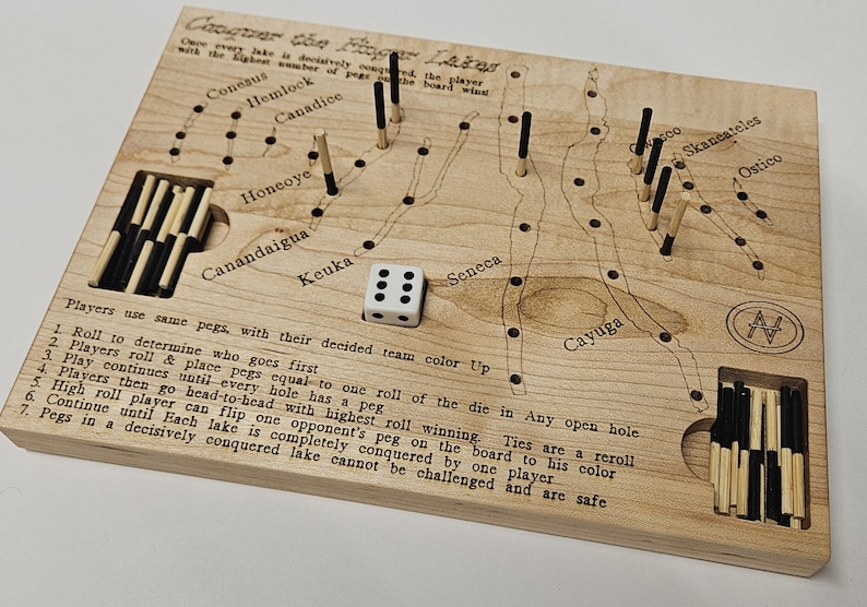 Conquer the Finger Lakes Peg Game - Etsy