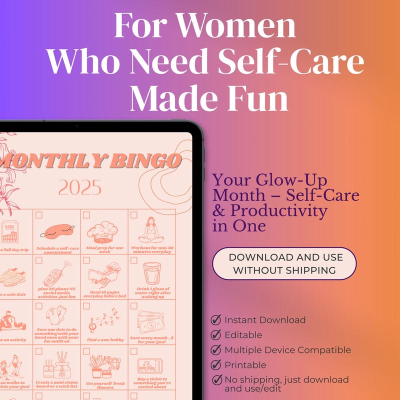 Monthly wellness checklist - Etsy Nederland