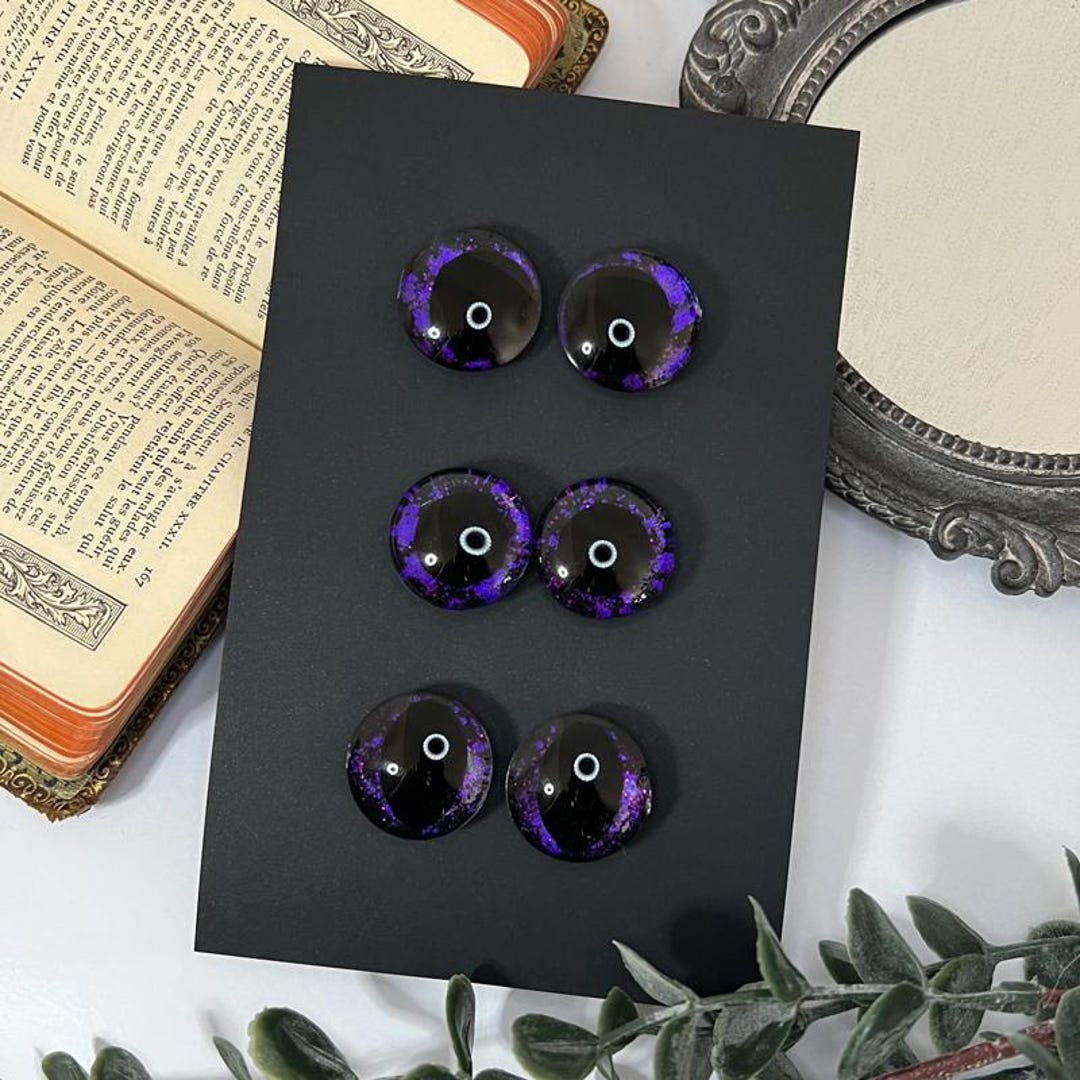 Black Velvet Safety Eyes for Amigurumi Hand Painted Safety Eyes Kawaii ...