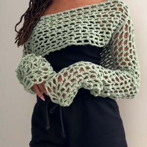 Mesh Cropped Crochet Bolero/shurg - Etsy