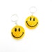 Smiley Face Key Chain, Yellow Sparkly Emoji, Gift for Kid, Happy Face ...