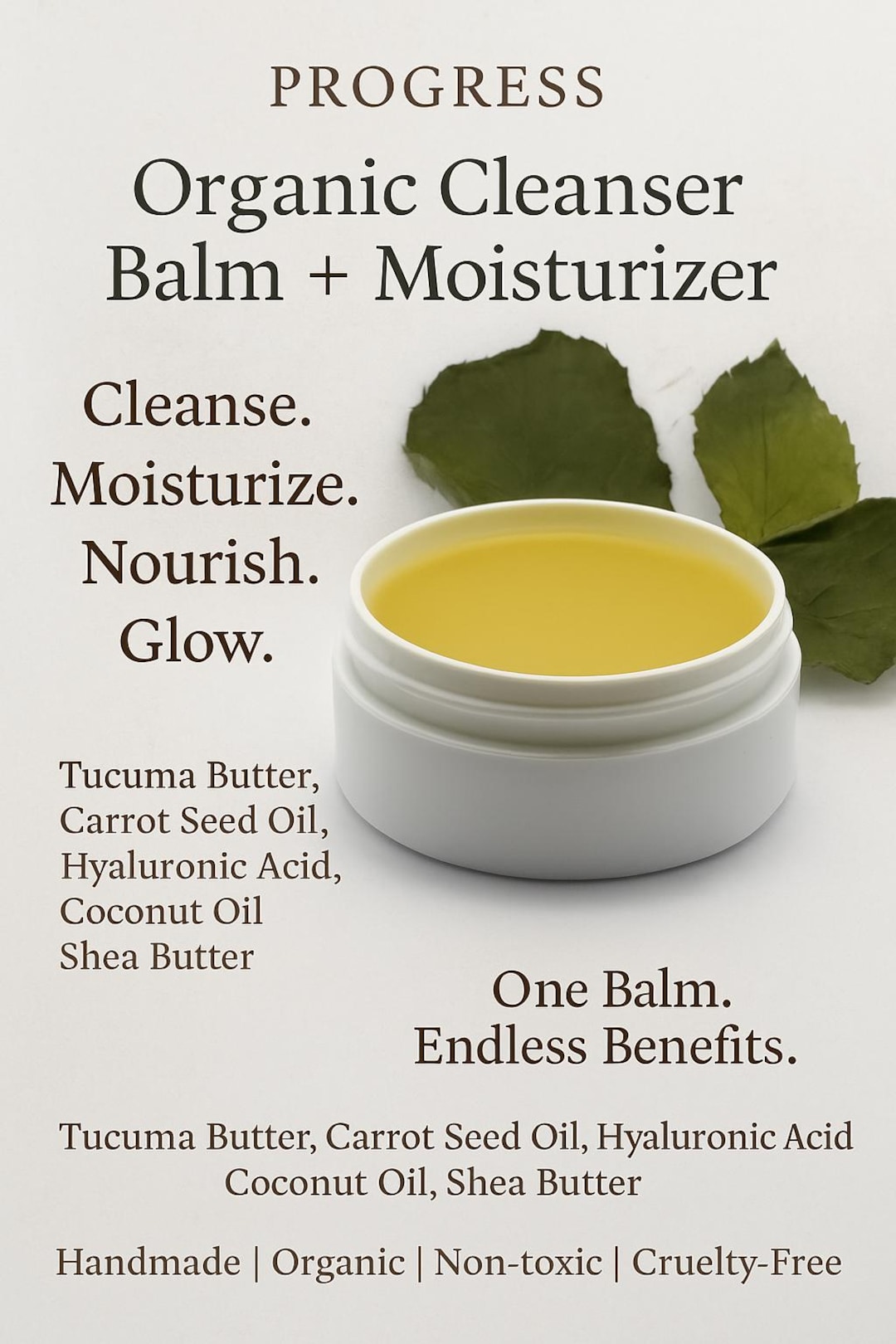 Organic Cleansing Balm | Multi-tasking Balm for Face and Skin | Facial ...