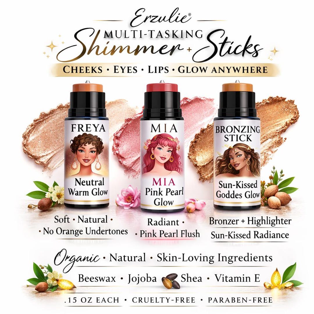 Erzulie Shimmer Sticks, All Natural Mineral Makeup, Freya, Mia, Sun ...