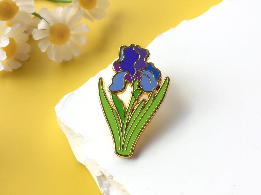 Iris Enamel Pin Badge Flower Lovers Pin Lapel Pin Collar Pin Cute Pin ...