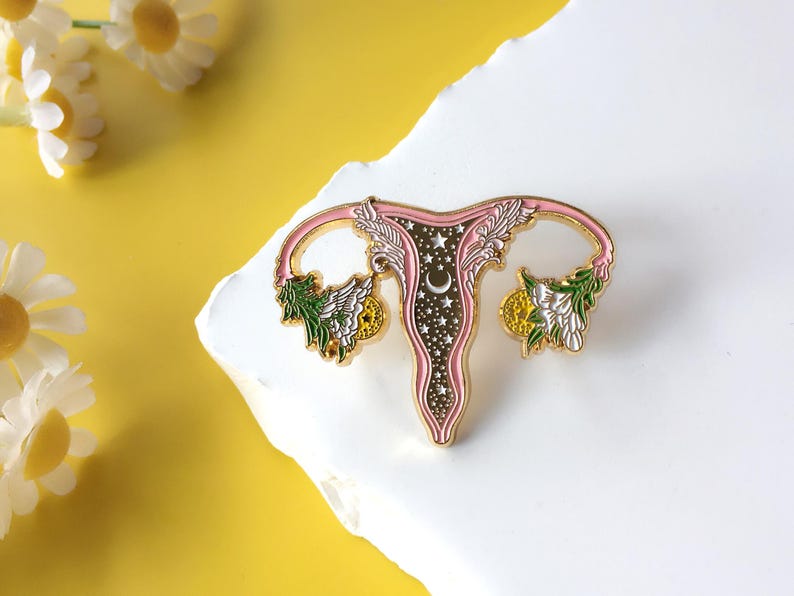Uterus Ovary Gynecologist Enamel Pin Badge Feminism Pin Lapel Pin ...