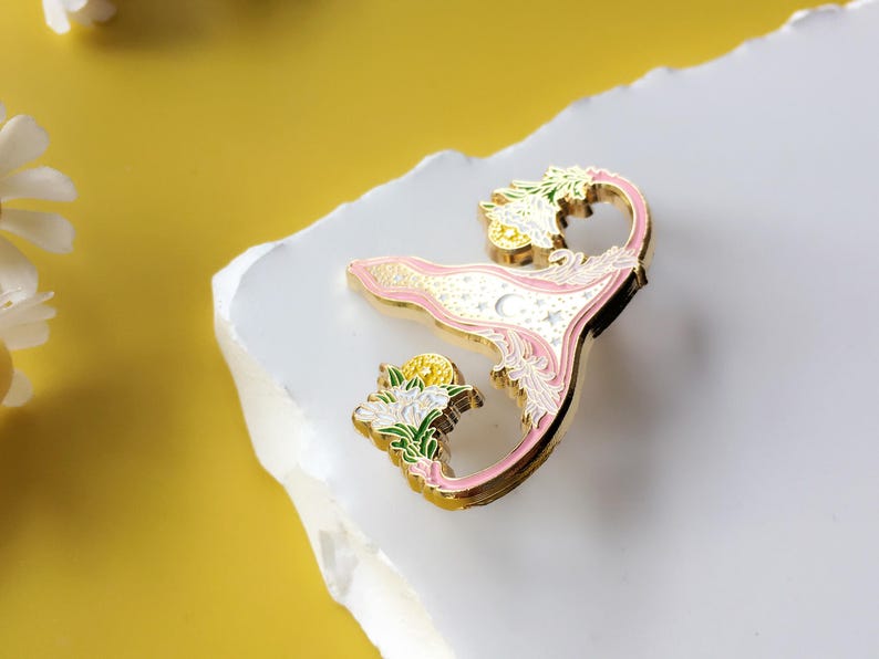 Uterus Ovary Gynecologist Enamel Pin Badge Feminism Pin Lapel Pin ...