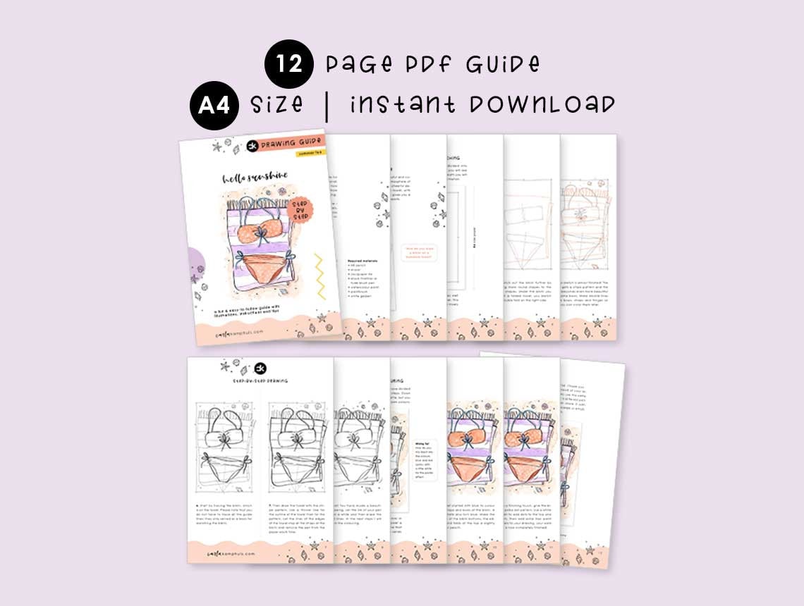 How to Draw Bundle: Summer Fun | 3x Step by Step PDF Drawing Guides ...