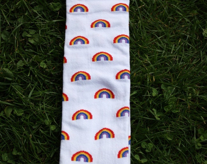 Zojo Legs Baby Leg Warmers 80s Rainbows on White BUY TWO PAIRS GET A ...