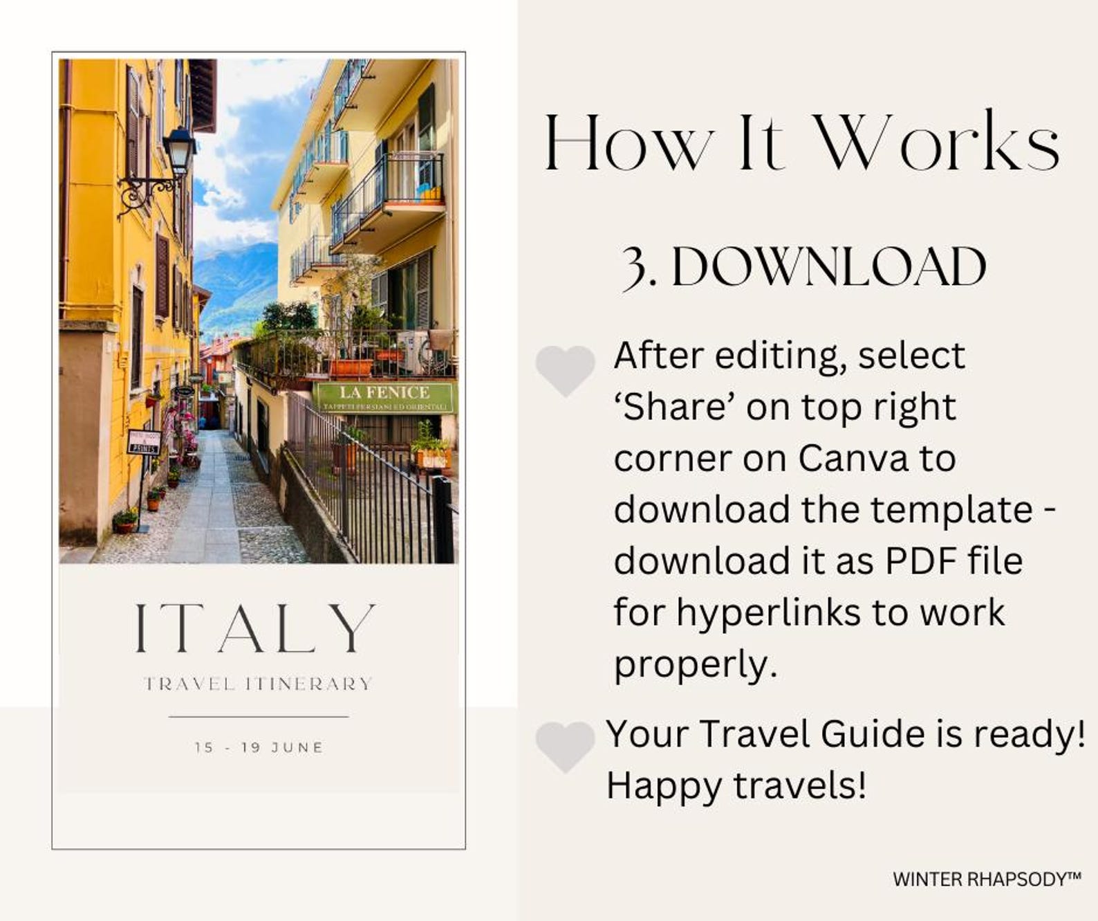 Editable Travel Itinerary Template | Customizable PLR Vacation Itinerary | Travel Budget ...