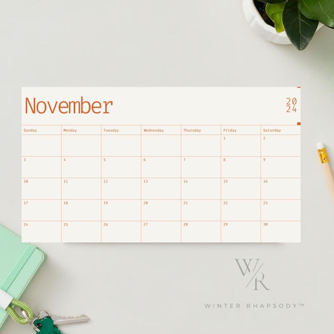November 2024 Wall Calendar Printable Minimal Calendar Editable 2024 ...