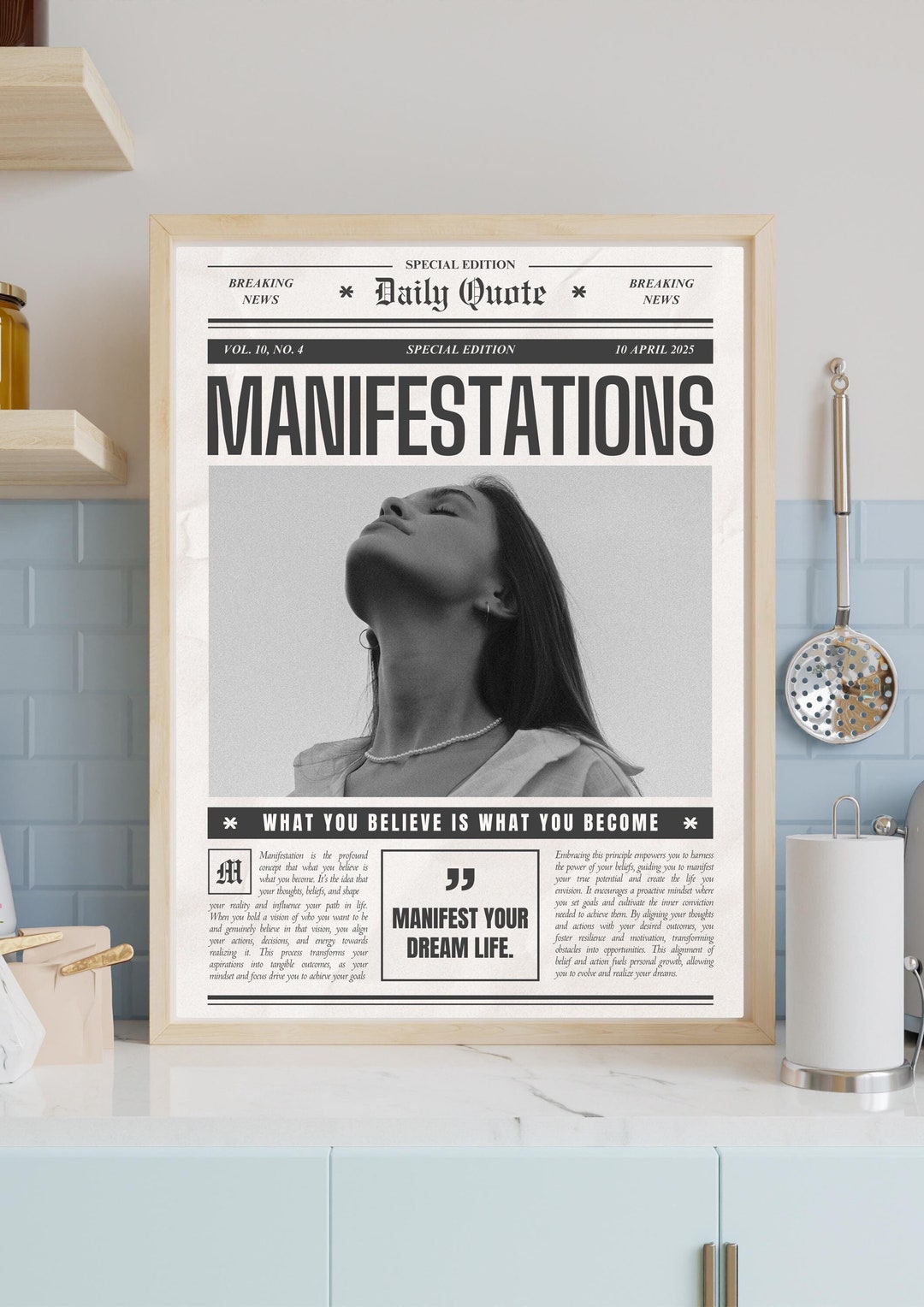 Newspaper Poster Manifestation Poster Black and White Poster Manifest ...