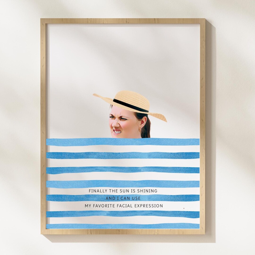 Funny Poster Tiktok Meme Nautical Digital Print Retro Poster Lounge ...