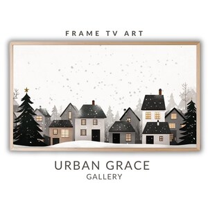 Winter Village Frame TV Painting Winter Digital Instant Download Winter ...