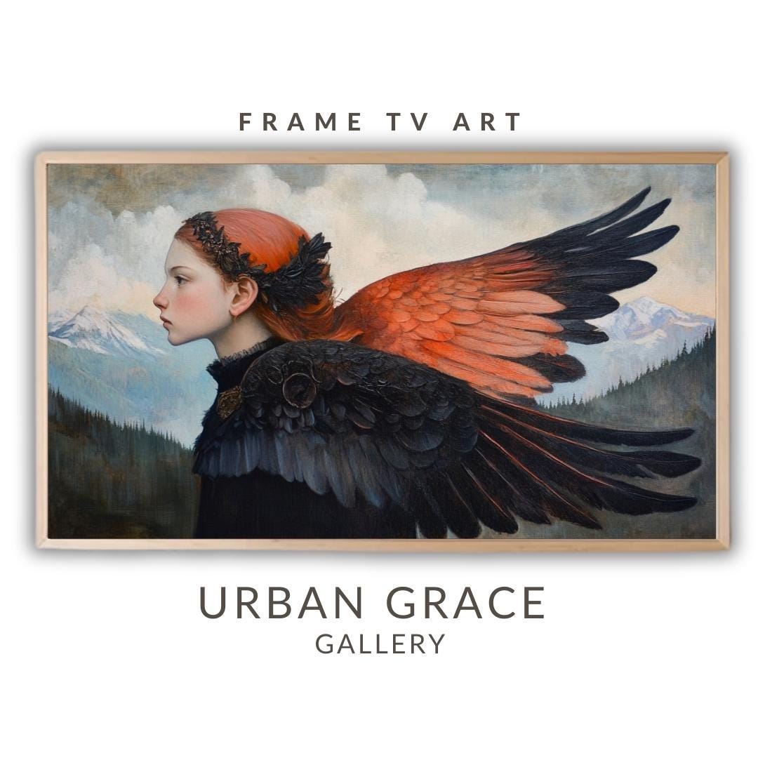 Frame TV Fantasy Art, Whimsical Rococo Wings Digital Download ...