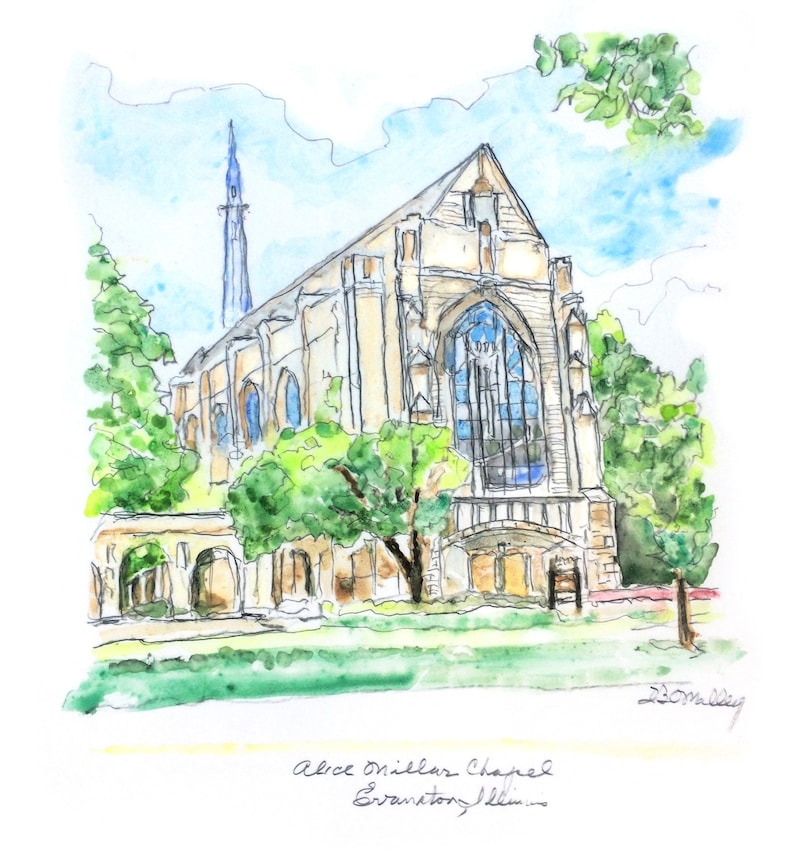 The Alice Millar Chapel in Evanston Northwestern University - Etsy