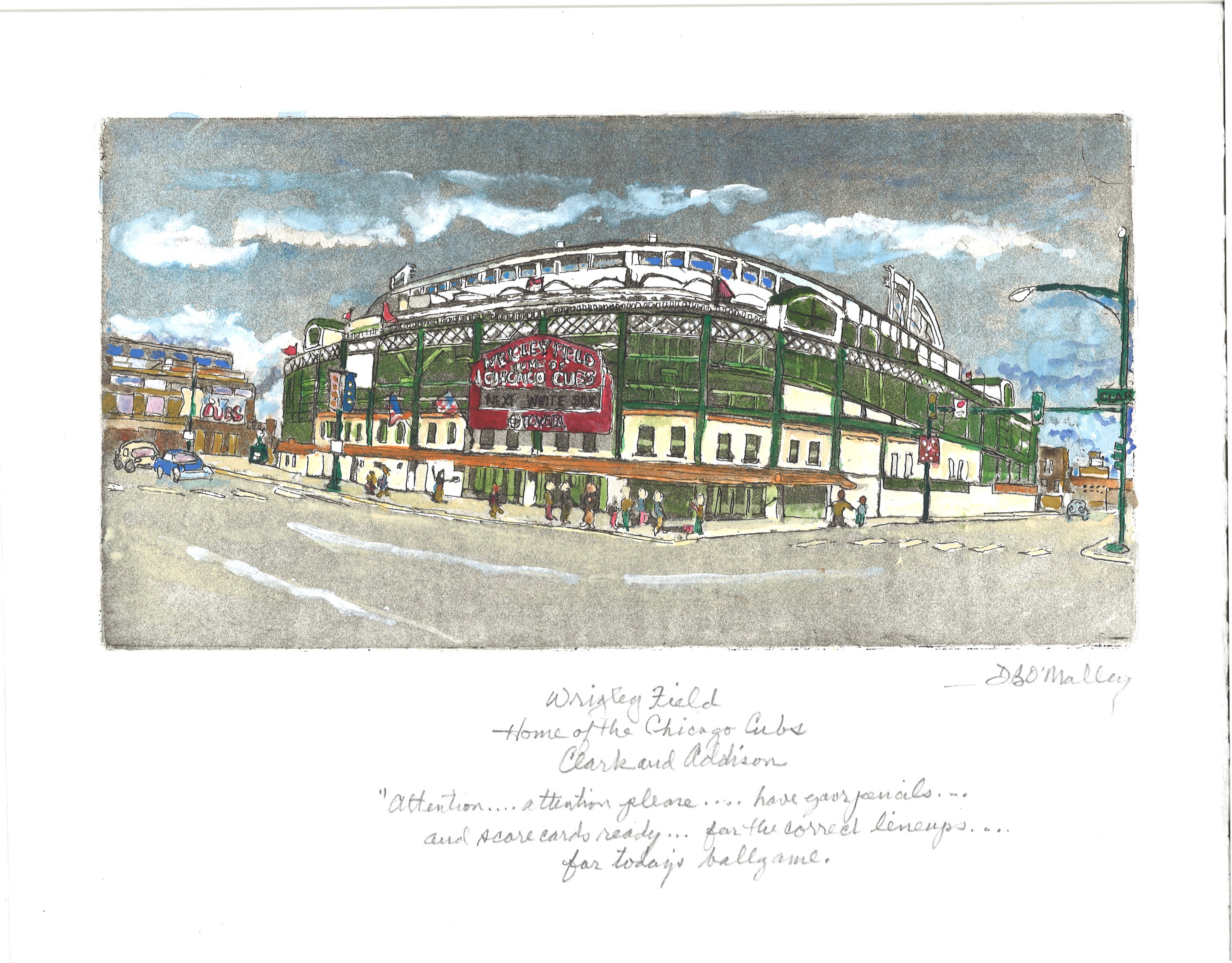 Dennis O'malley Wrigley Field - Cub's Park at Addison and Clark Streets ...