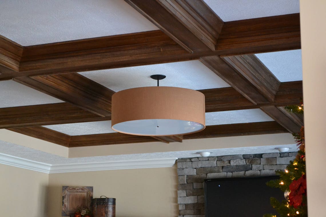 Custom 36 Inch Large Drum Pendant Light Fixture - Etsy