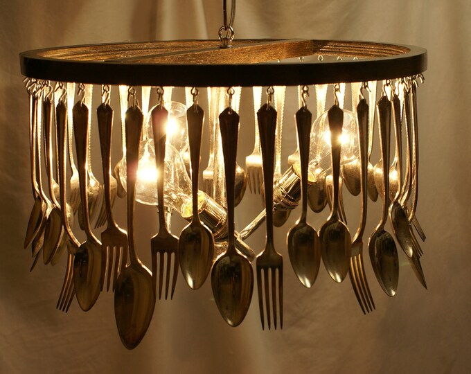 Custom Silverware Chandelier Reserved for Jaclyn - Etsy