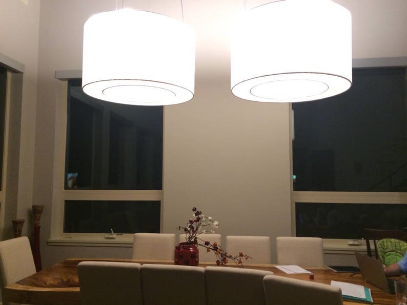 Custom 36 Inch Large Drum Pendant Light Fixture - Etsy