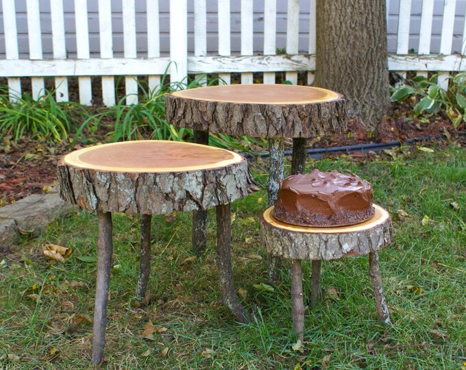 Set of 3 - Three Branch Legs Cake Stands Multi Height-reseved for Pat ...