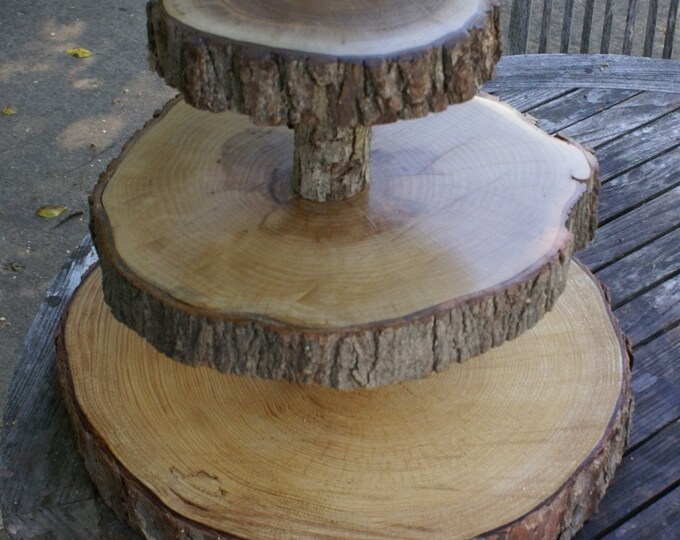 3 Tier Tree Slice Large Cupcake Stand - Etsy