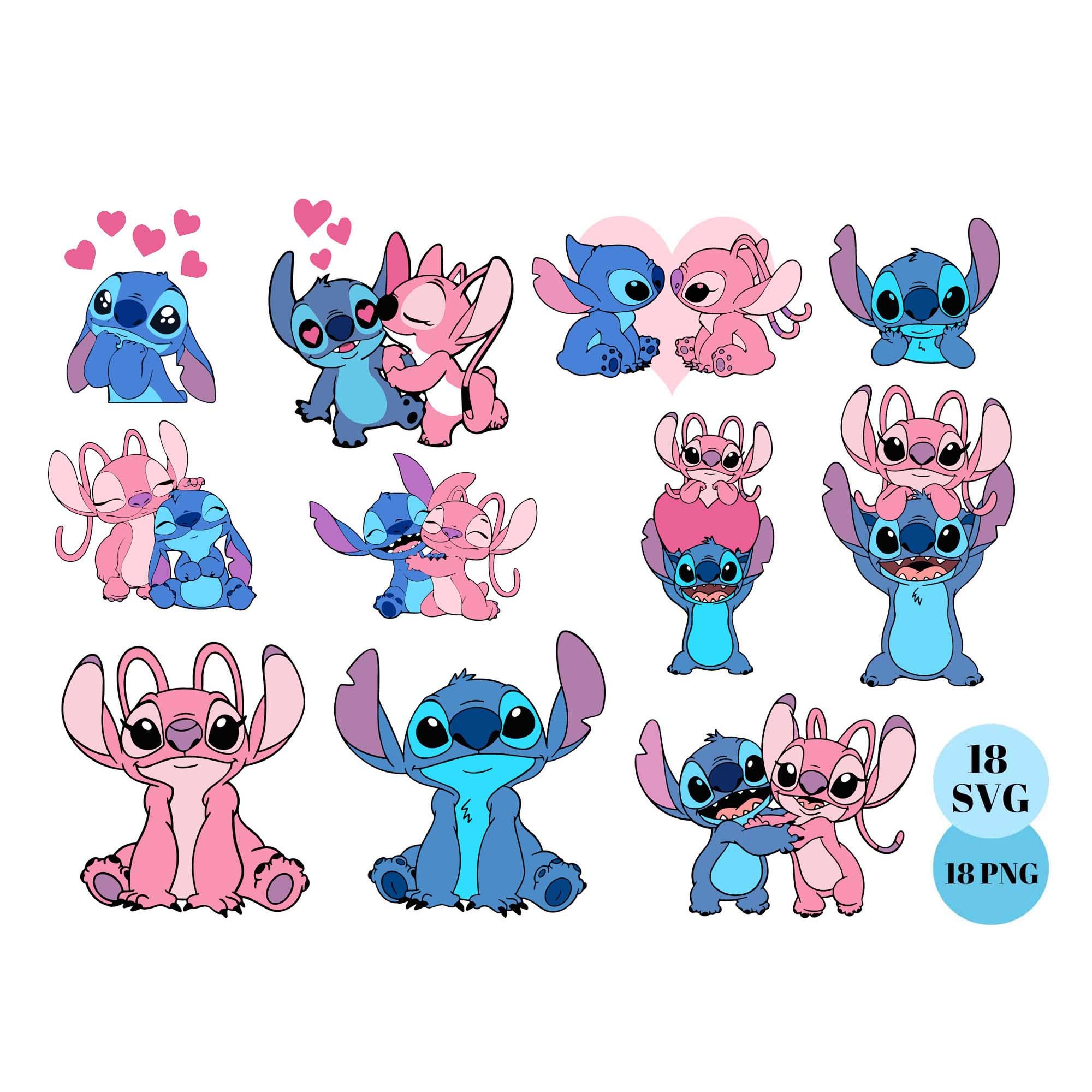 Pacote SVG Stitch e Angel, Stitch Svg, Png, Stitch Tshirt, Stitch ...
