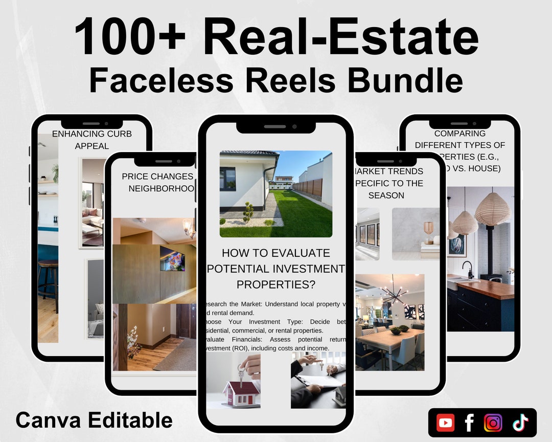 Real Estate Reels Canva Template, Instagram Reels Video, Realtor ...