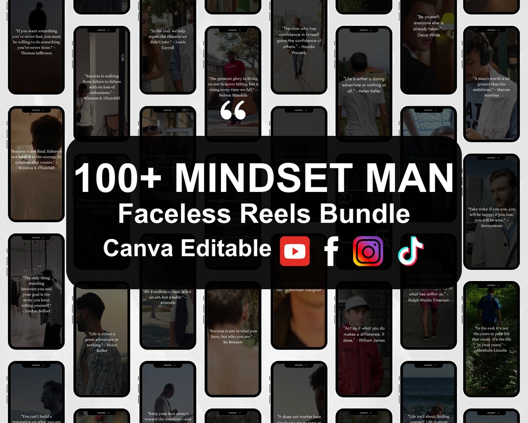 Men Hustling Mindset Motivational Reels 100 Done for You Reels for Men ...