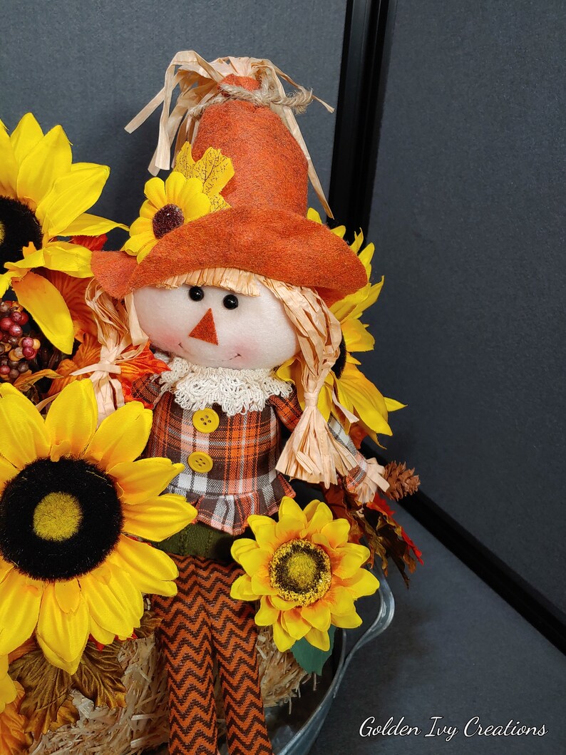 Sunflower Scarecrow Centerpiece - Etsy