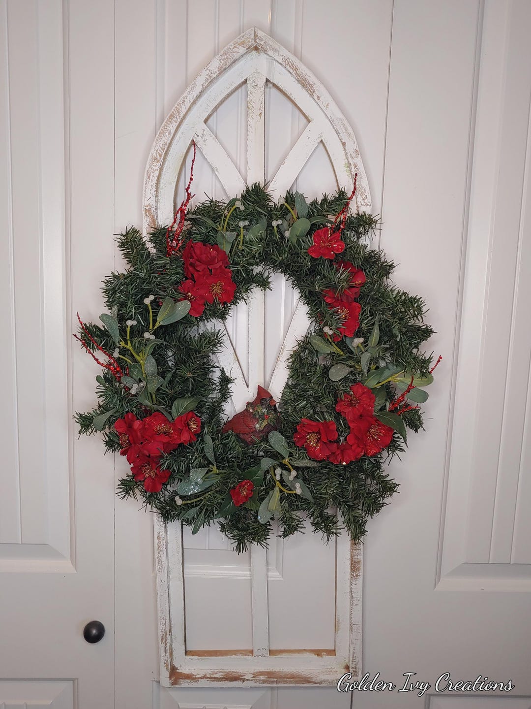 Cardinal Wreath Wooden Arch - Etsy
