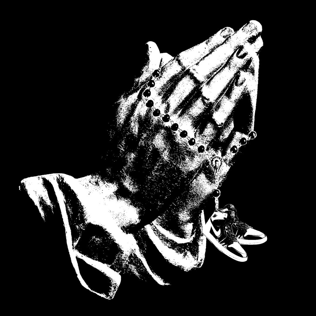 Praying Hands Pop Art Graffiti Style Sneaker Graphic - Etsy