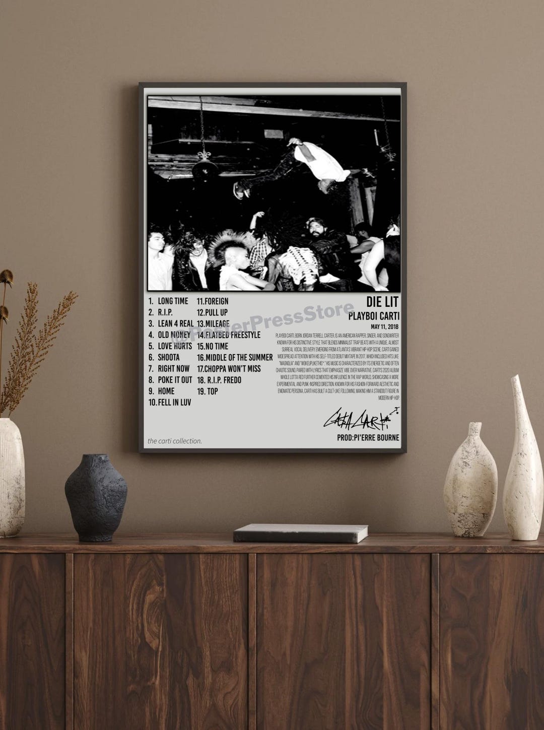 Playboi Carti Poster RIP Poster Opium Art Cash Carti Dorm Decor College ...